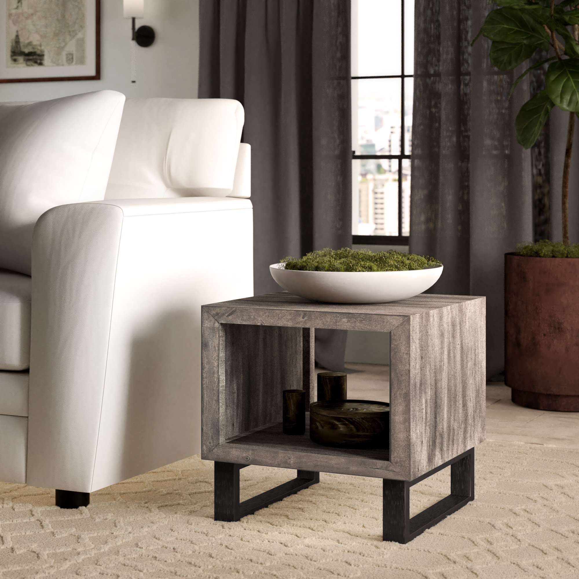 Greyleigh™ Chattooga 24'' Tall Solid Wood Sled End Table & Reviews ...
