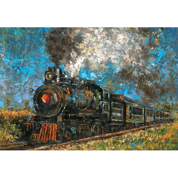 Borough Wharf Painted Train - Wrapped Canvas Painting | Wayfair.co.uk