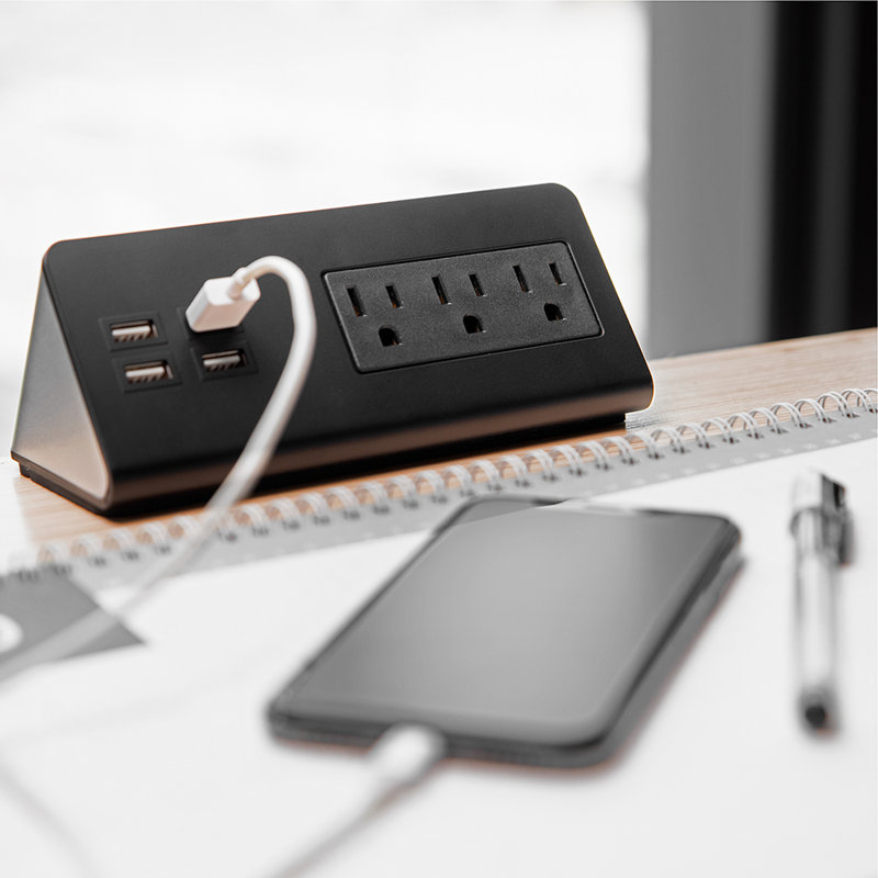 GDL Desk Edge Mount Power Outlets With Usb Charge Ports & Reviews | Wayfair