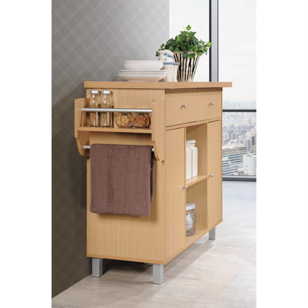 Latitude Run® 46.65'' Wide Rolling Kitchen Island | Wayfair