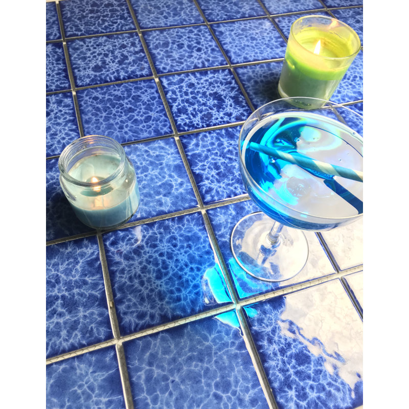 Abolos Monet Swimming Pool Series 4" x 4" Porcelain Mosaic Tile ...