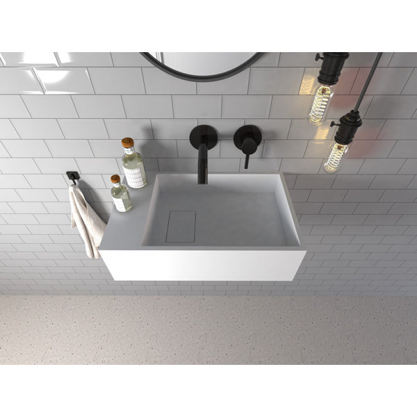 Ebern Designs Idele 300Mm Corian Solid Surface Square Countertop Basin ...