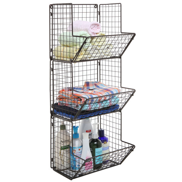 Gracie Oaks Botalla Wall Storage Organizer with Wall Baskets & Reviews ...