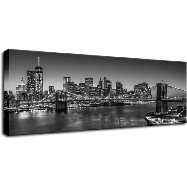 Latitude Run® Brooklyn Bridge Canvas Wall Art New York City Pict ...