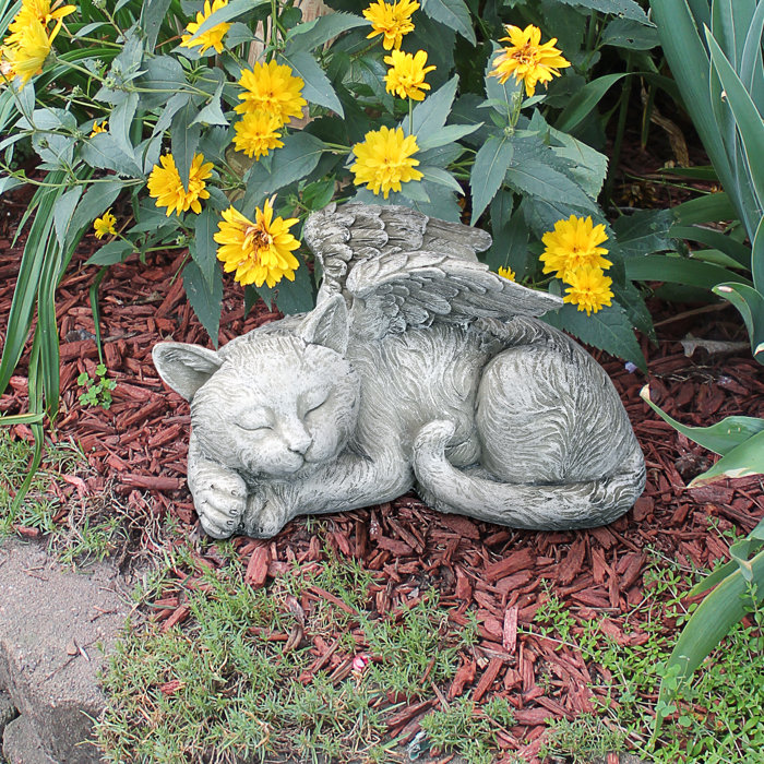 Design Toscano Cat Pet Memorials Angel Statue & Reviews | Wayfair