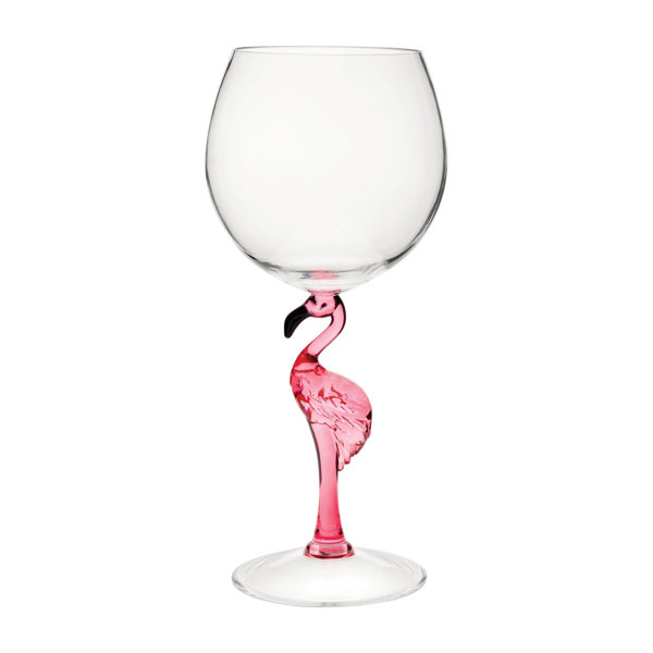 Trinx Flamingo 20 oz. Acrylic All Purpose Wine Glass & Reviews | Wayfair