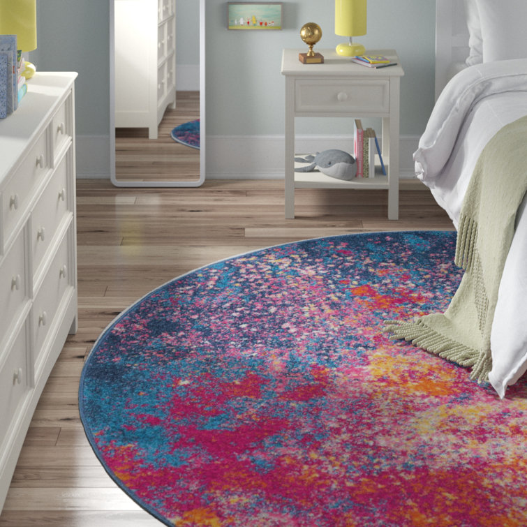 17 Stories Liiam Abstract Pink/Yellow Area Rug & Reviews | Wayfair