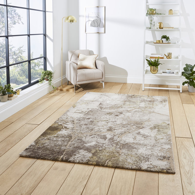 Williston Forge Hambly Handwoven Beige/Gold Rug | Wayfair.co.uk