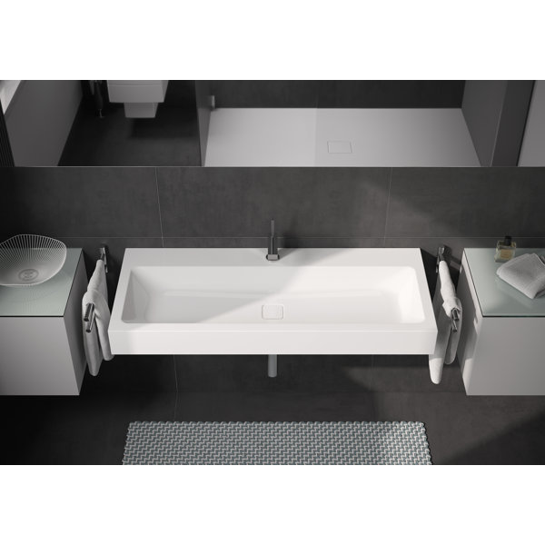 Kaldewei Pergamon Steel Enamel Rectangular Wall Hung Bathroom Sink ...