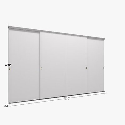 Custom Door and Mirror Sliding Closet Door with Installation Hardware ...