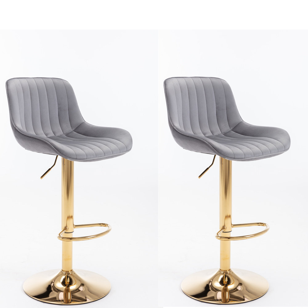 Mercer41 Graveline Swivel Adjustable Height Bar Stool | Wayfair