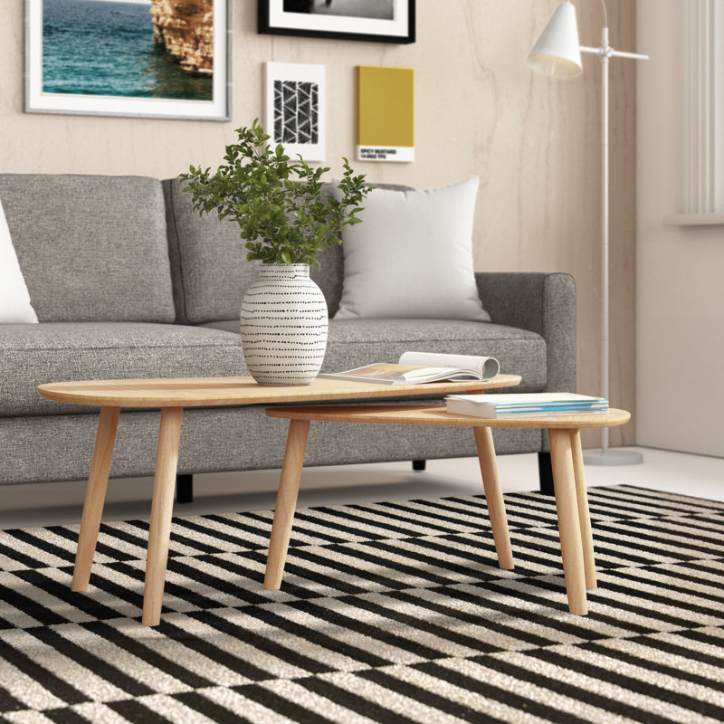 Hykkon Adley Solid Wood 3 Legs Coffee Table & Reviews | Wayfair.co.uk