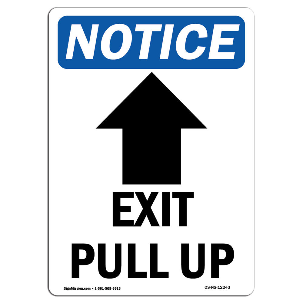 SignMission Exit Pull Up Sign with Symbol | Wayfair
