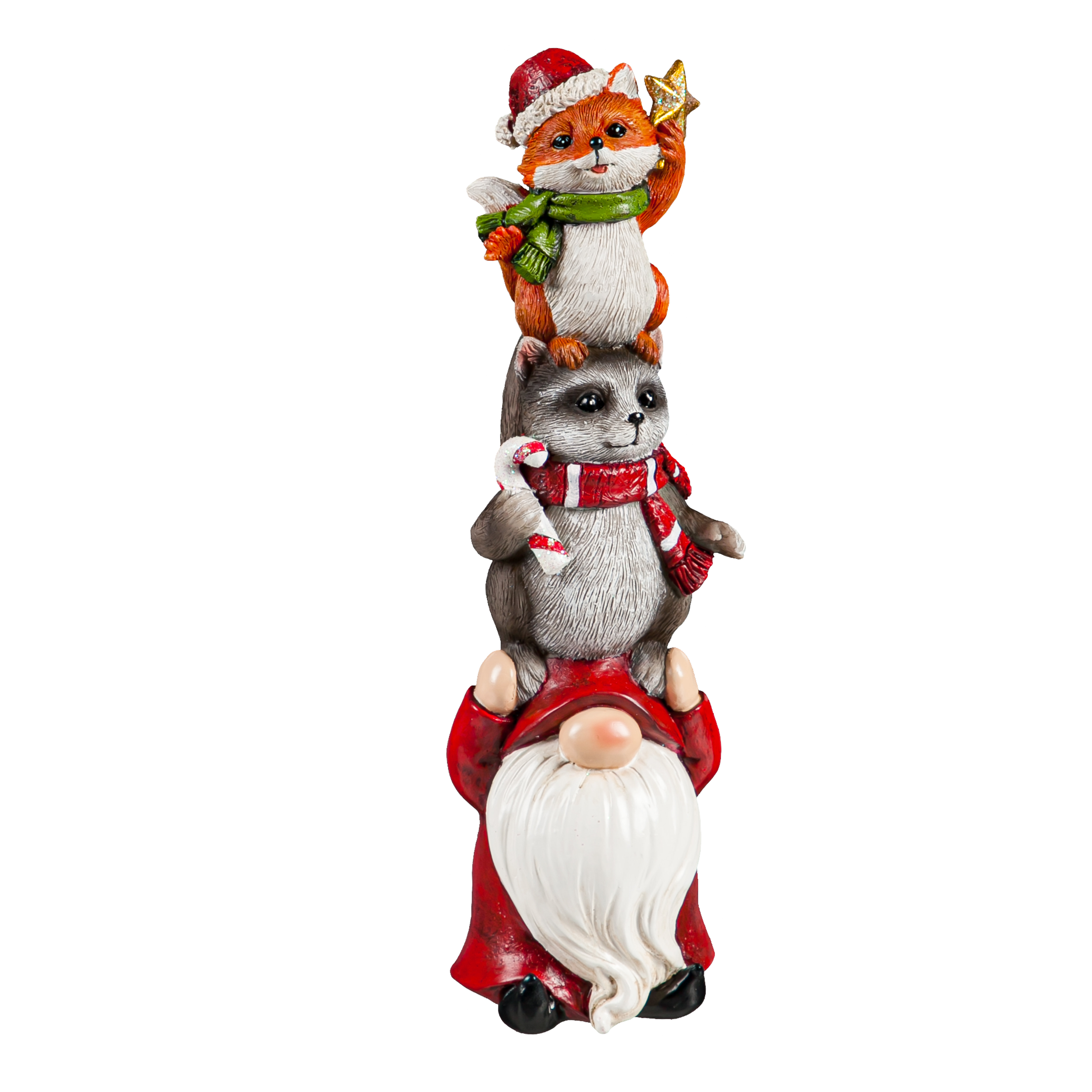 Winston Porter Stacked Gnome and Woodland Friends 2 Piece Statuary Set ...