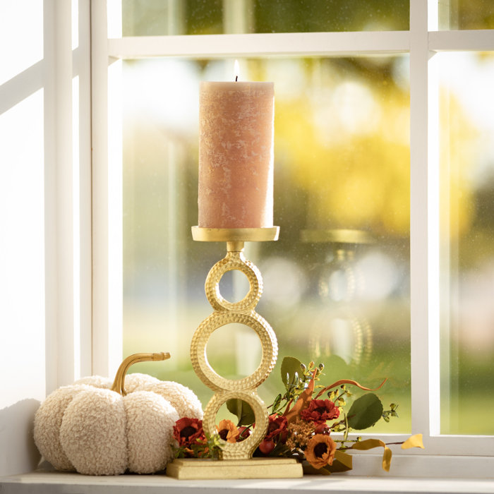 Kelly Clarkson Home 3 Piece Timber Unscented Pillar Candles Set | Wayfair