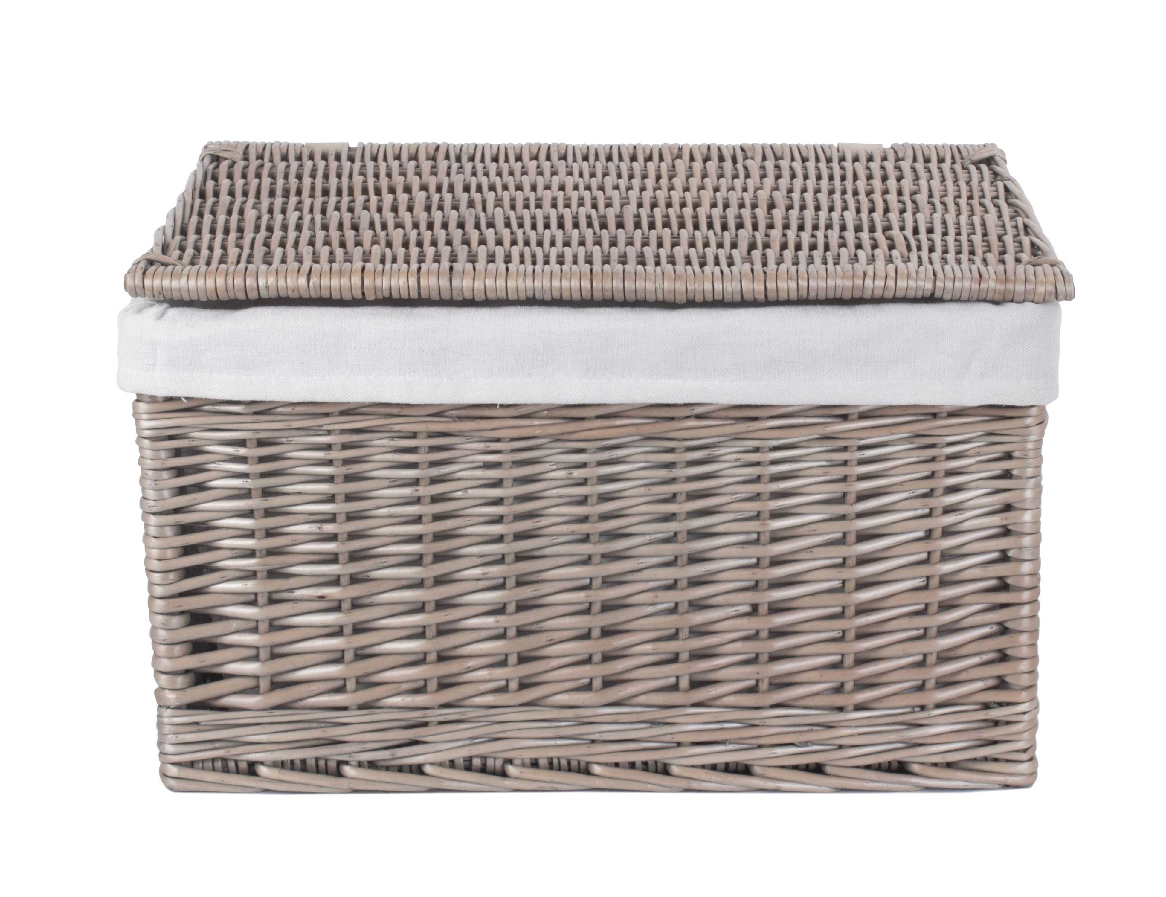 August Grove Wicker Extra Large Lined Storage Hamper & Reviews ...