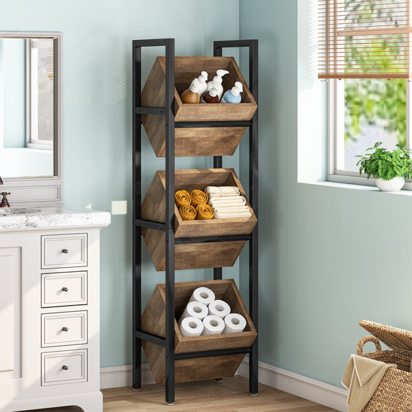 17 Stories Mitsuko 51.18" x 14.57" x 11.81" Basket Stand & Reviews ...