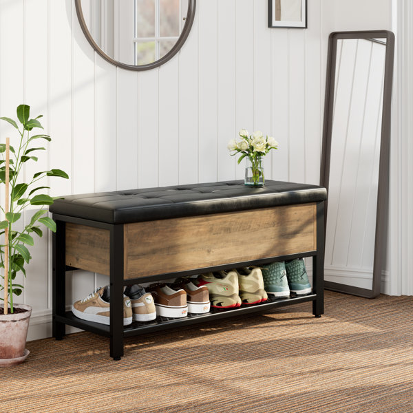 Metal-storage-bench | Wayfair