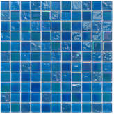 NovoTileStudio Monticello 1" x 1" Glass Grid Mosaic Wall & Floor Tile ...