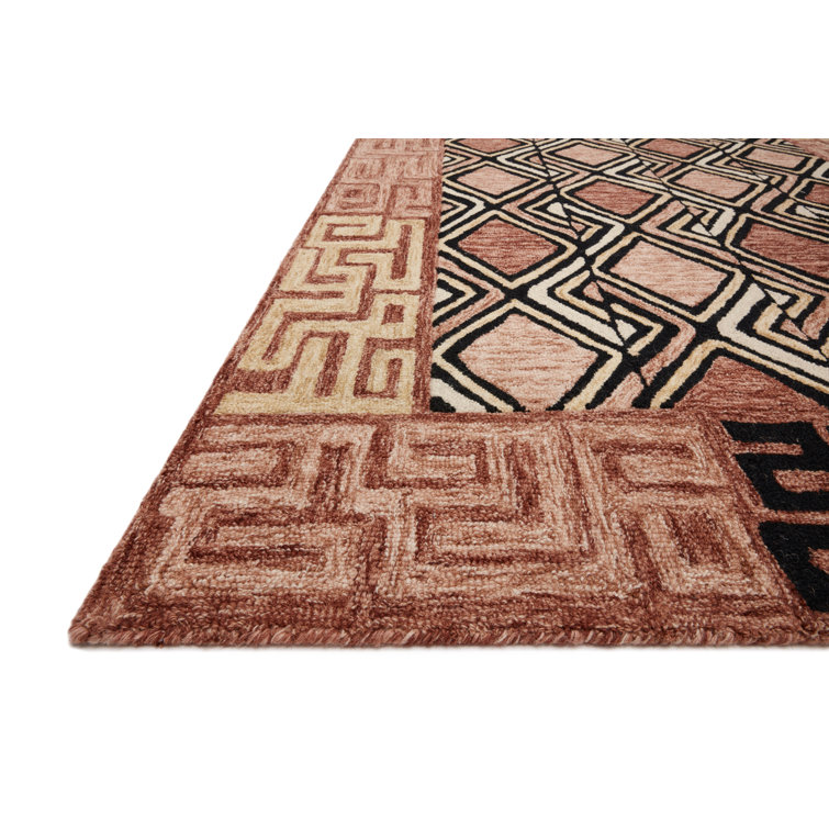 Union Rustic Buckhead Handmade Wool Black/Brown/Cream Rug | Wayfair