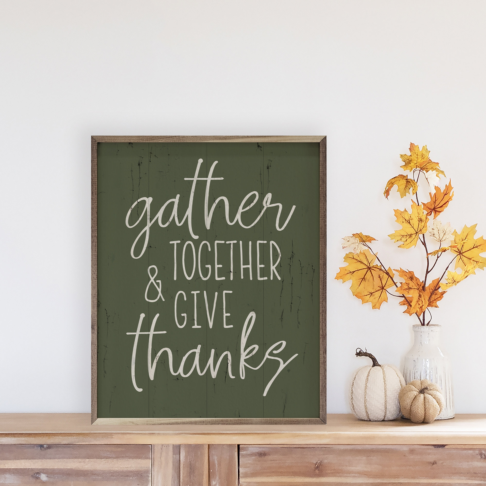 Trinx Gather Together And Give Thanks - Picture Frame Textual Art on ...
