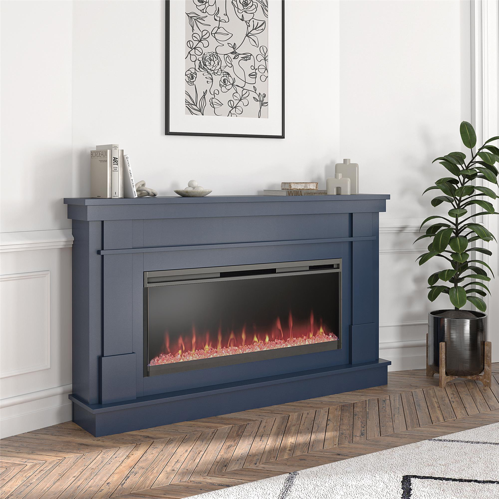 Novogratz Waverly Wide Mantel With Linear Electric Fireplace Reviews Novogratz Waverly Wide Mantel With Linear Electric Fireplace Reviews
