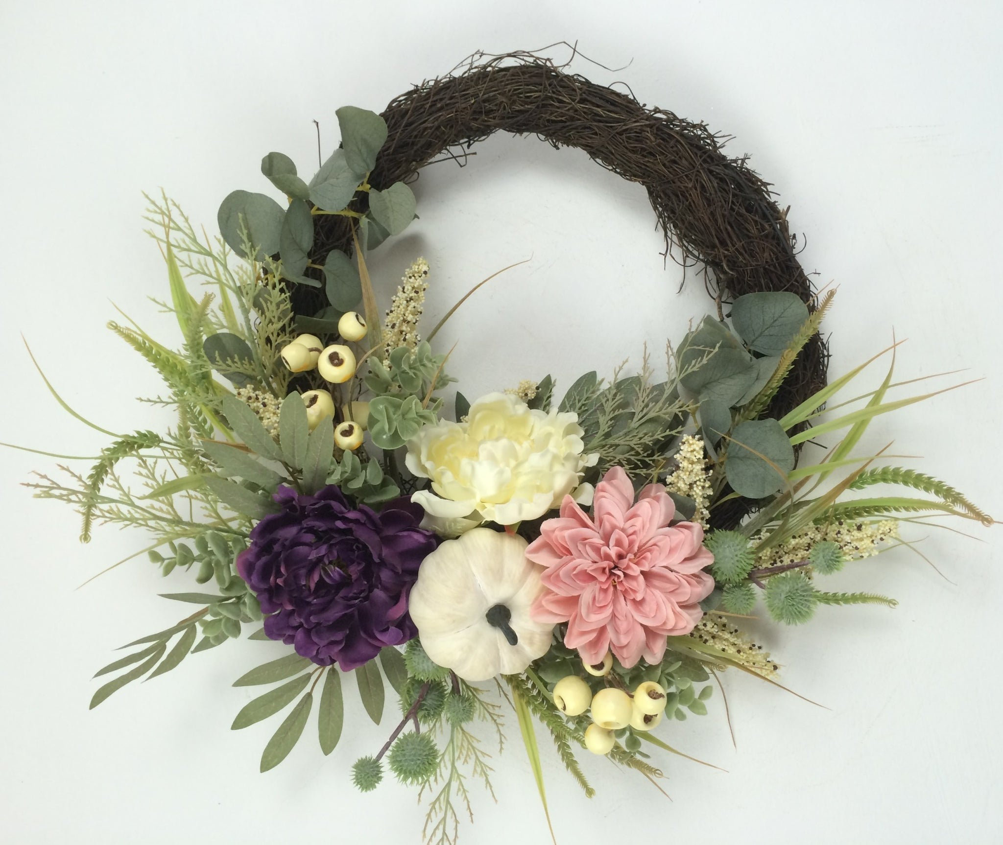 Primrue Faux Mixed Assortment 20'' Wreath | Wayfair