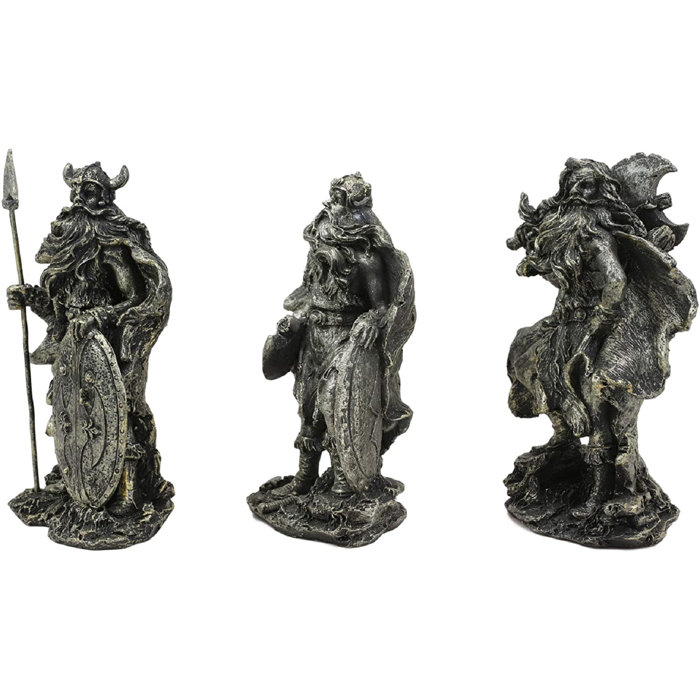 Red Barrel Studio® 3 Piece Sabir Small Norse Viking Warlock Gods and ...