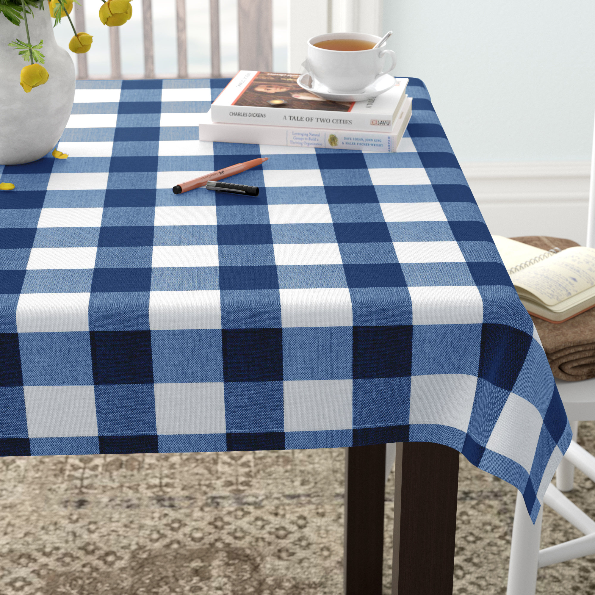Gracie Oaks Wolsingham Gingham Tablecloth & Reviews | Wayfair