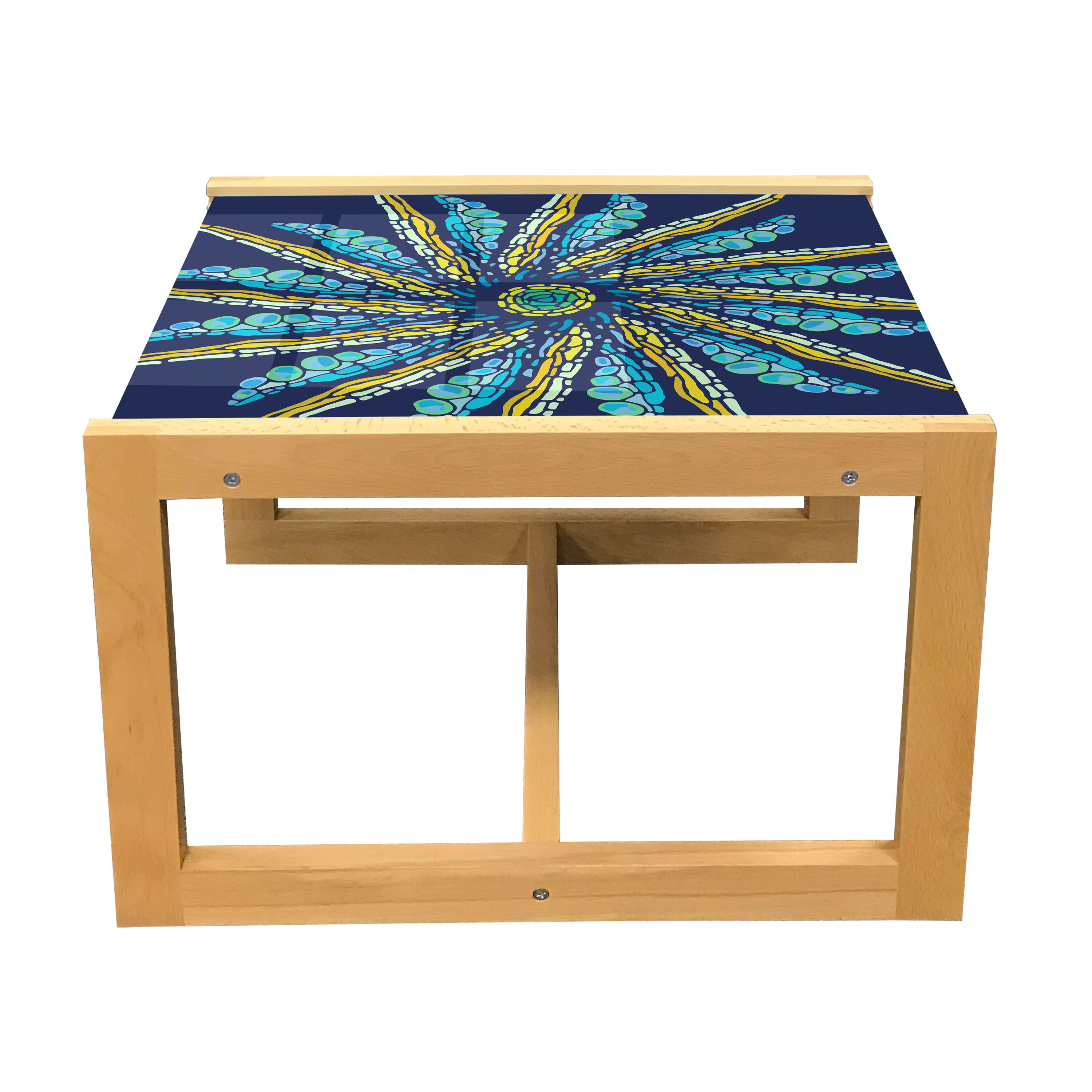 East Urban Home Abstract Coffee Table, Rhythmic Print Of Pointy Sun ...