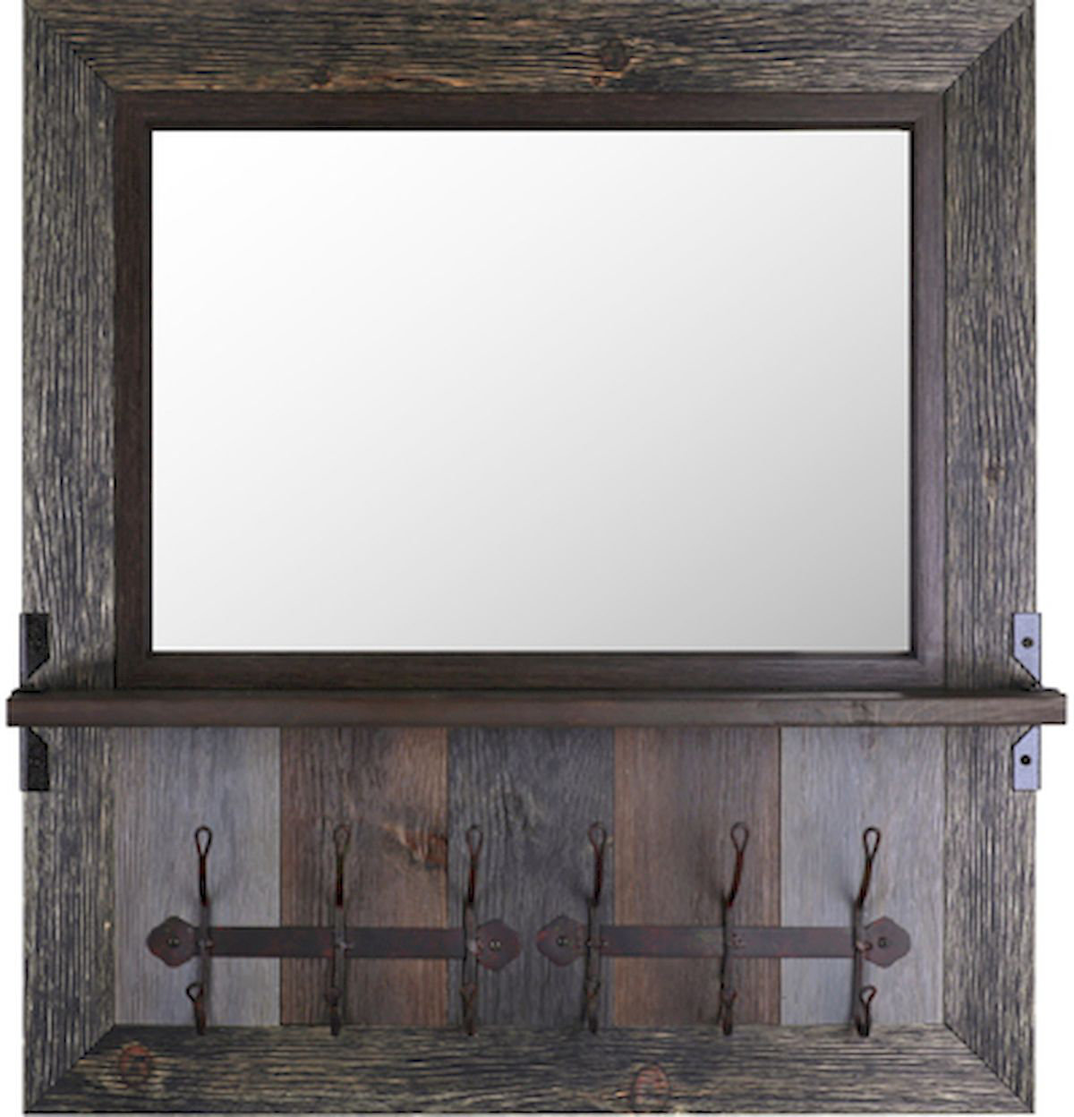 Gracie Oaks Collymore 34'' Wide 6 - Hook Wall Mounted Coat Rack with ...