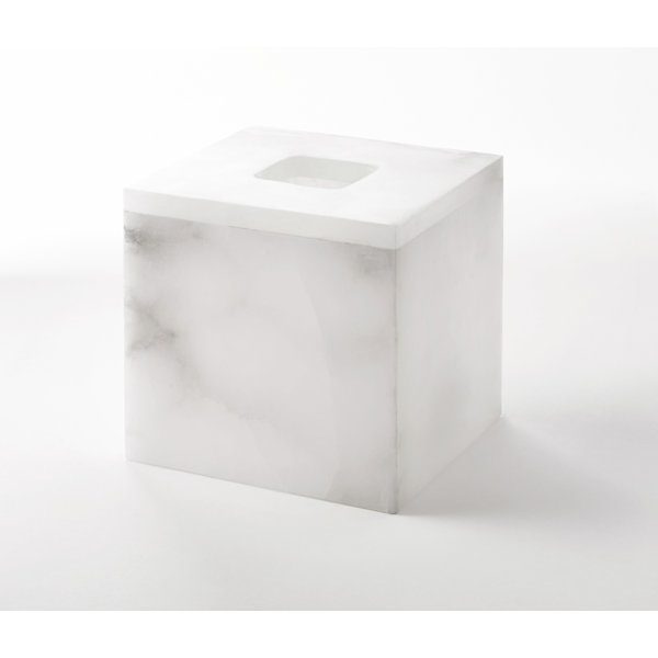 Wrought Studio Hadaway Alabaster Stone Tissue Box Cover | Wayfair