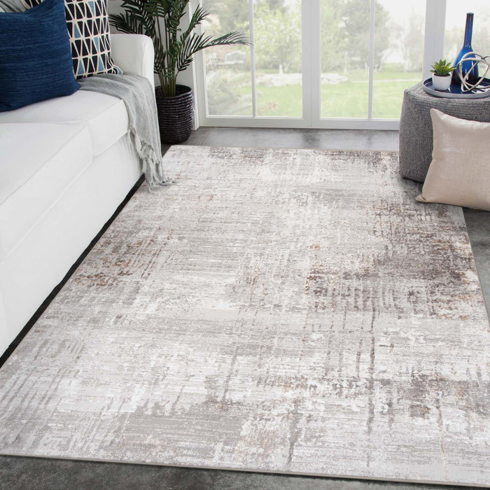 17 Stories Kailianna Abstract Beige Area Rug & Reviews | Wayfair