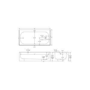 Bootz Aloha 60'' x 30'' Alcove/Tile In Soaking Porcelain Bathtub | Wayfair