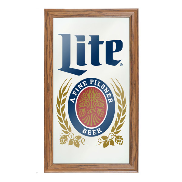 Trademark Global Miller Lite Rectangle Wall Mirror | Wayfair