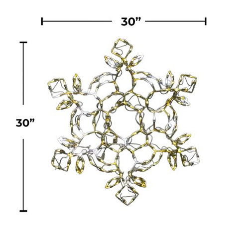 The Holiday Aisle® Snowflake Color Changing RGBWW Lighted Display | Wayfair