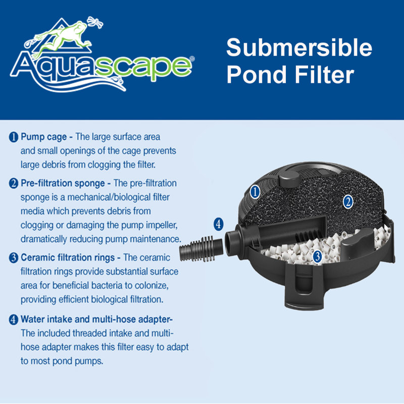 Aquascape Submersible Pond and Water Garden Filter | Wayfair