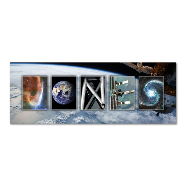 Ebern Designs Personalized Space Name Art Gift - Hi Res NASA ...