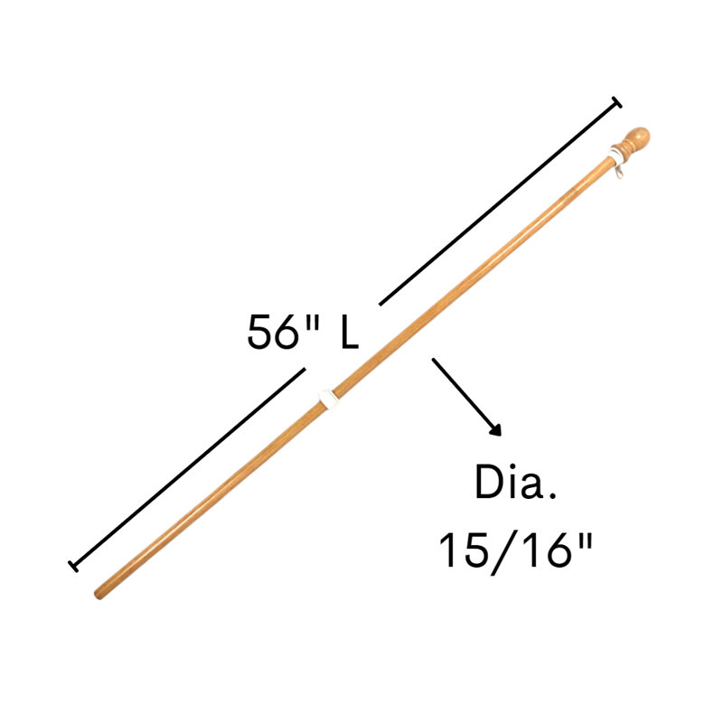ILOT 56" Wooden Flag Pole For House Pack Of 2 Improved Design Tangle ...