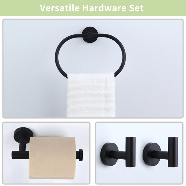 AngleSimple 4 - Piece Bathroom Hardware Set & Reviews | Wayfair