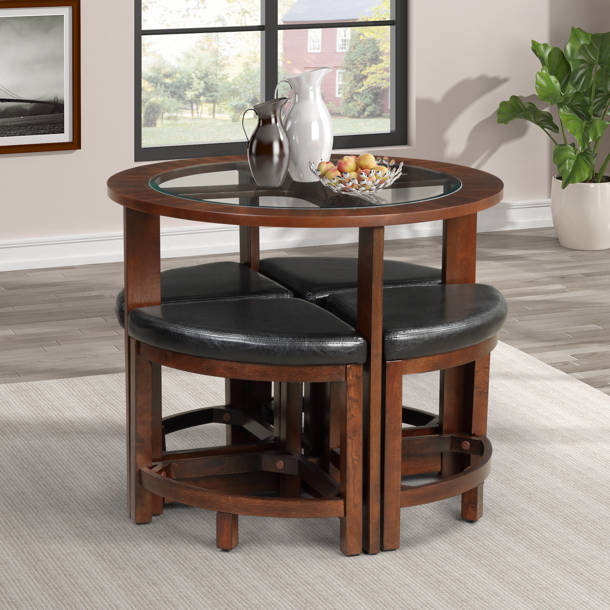 Millwood Pines Landaverde Coffee Table with Nested Stools & Reviews ...