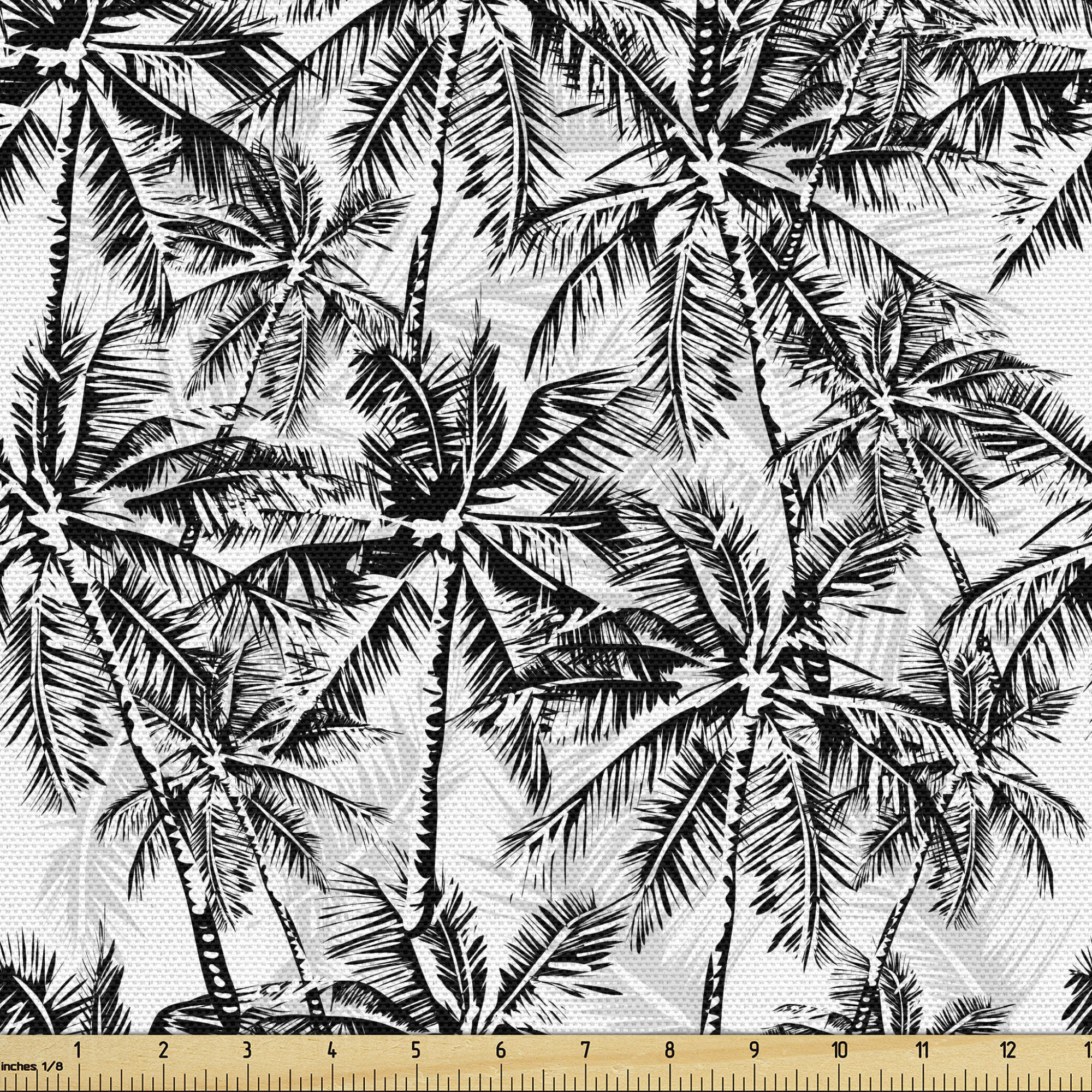 East Urban Home fab_51817_Ambesonne Palm Tree Fabric By The Yard ...