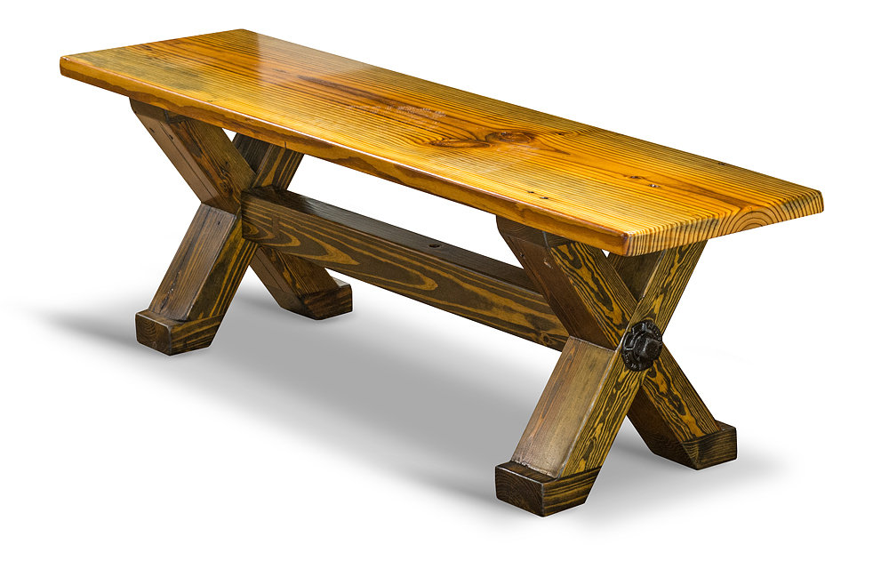 Vintage Flooring and Furniture Cross Beam Bench | Wayfair