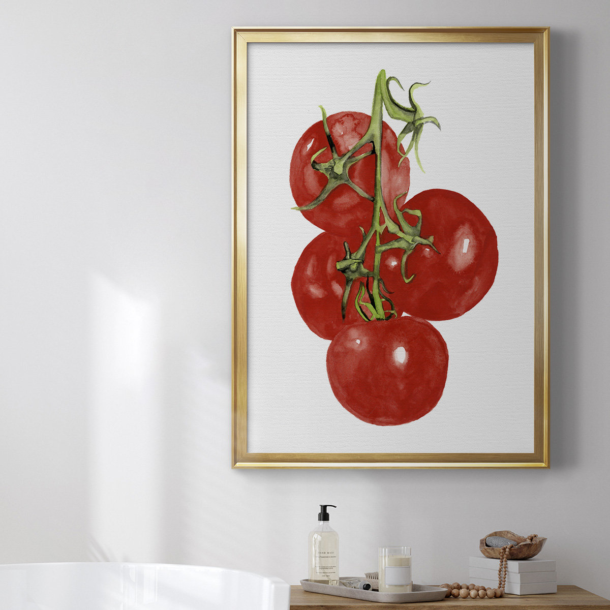 Gracie Oaks Watercolor Veggie IV - Picture Frame Painting on Canvas ...