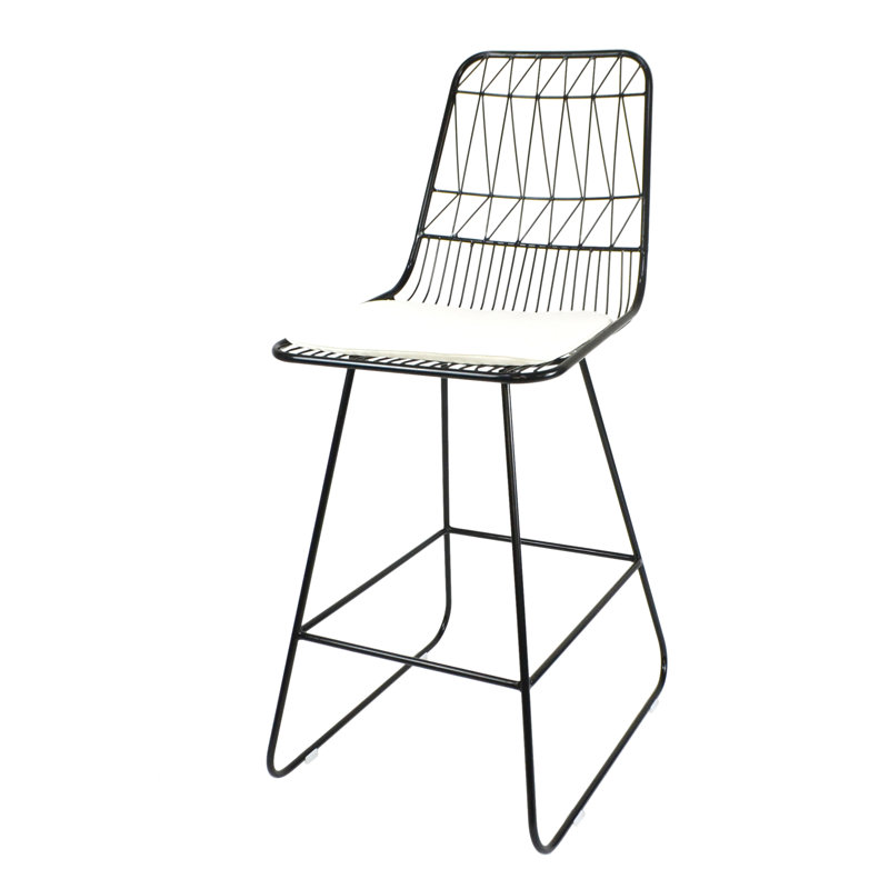 George Oliver Anneke Modern Geometric 26.25" Patio Bar Stool & Reviews ...
