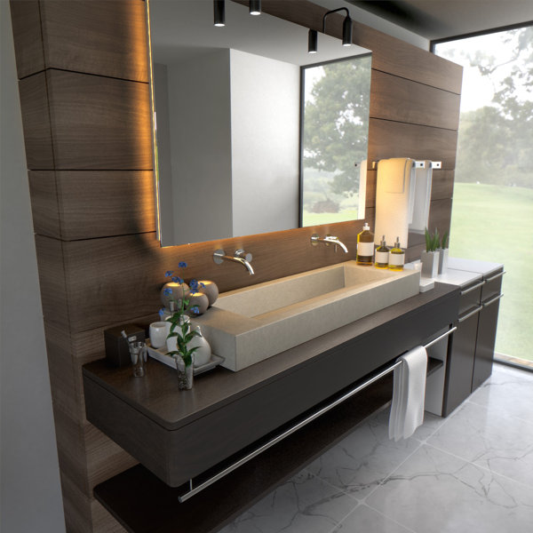 HydeConcrete Ramp Rectangular Vessel Bathroom Sink - Wayfair Canada
