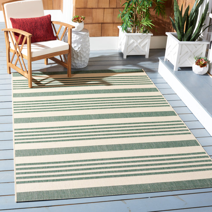 Beachcrest Home Aiken Beige/Green Indoor/Outdoor Rug & Reviews | Wayfair
