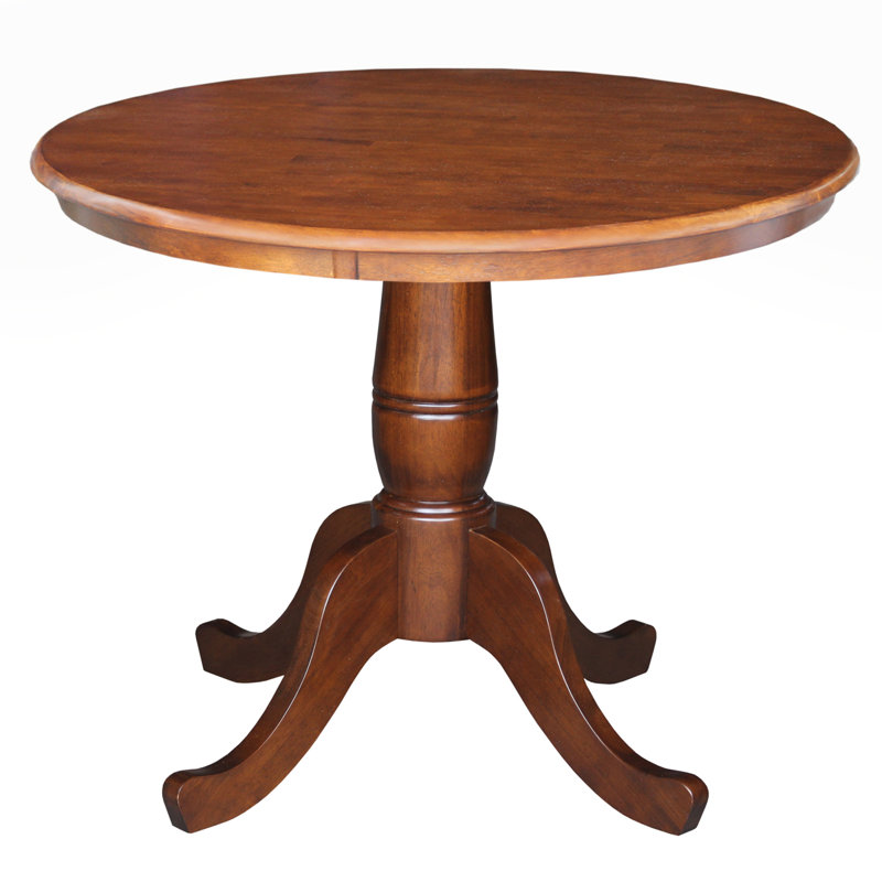 Charlton Home® Solid Wood Pedestal Dining Table & Reviews | Wayfair