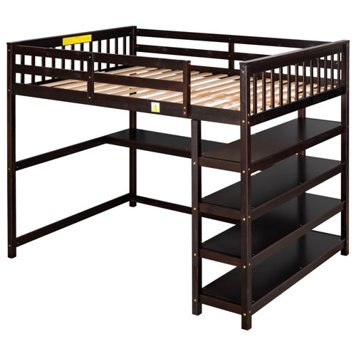 Harriet Bee Arris Loft Bed with Bookcase by Harriet Bee & Reviews | Wayfair