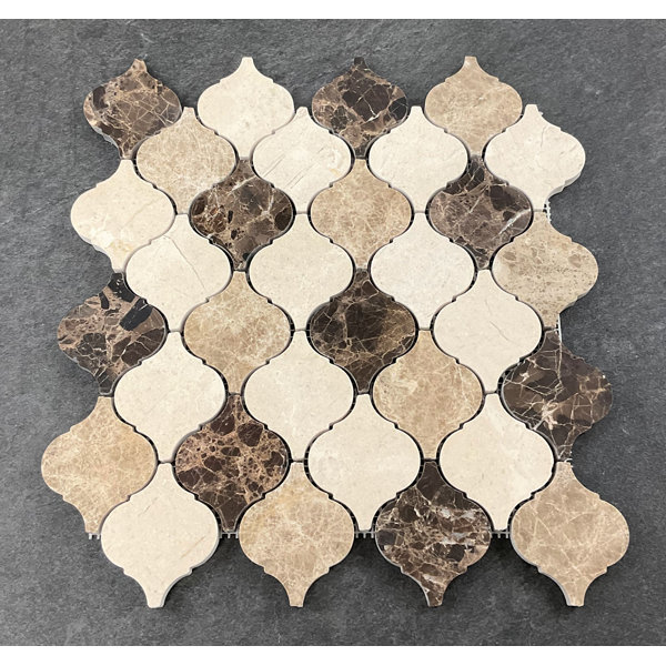 ES Stone 2.5" x 3" Marble Arabesque Mosaic Wall & Floor Tile & Reviews ...
